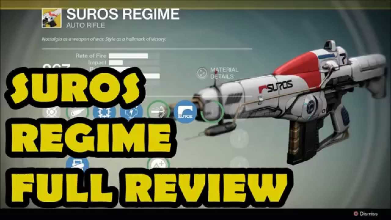 Destiny Suros Regime Exotic Auto Rifle Review - YouTube
