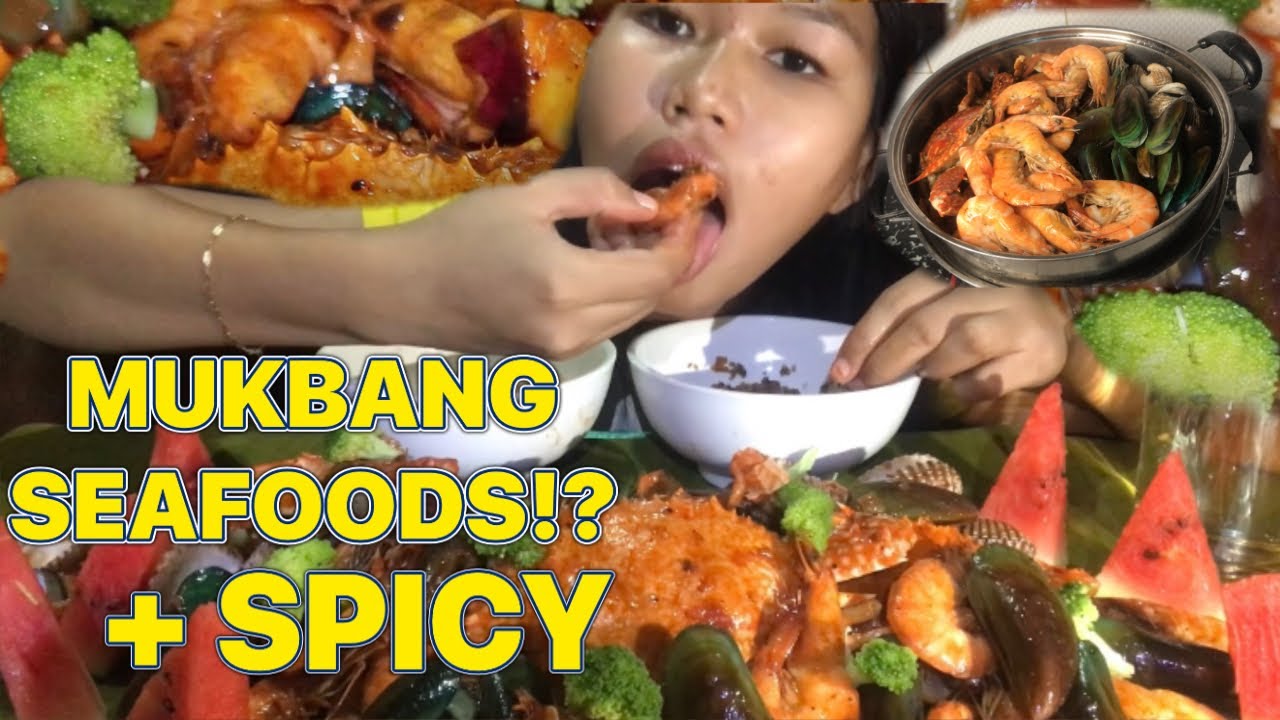 MUKBANG SEAFOODS (CRABS,SHRIMP,SHELL) +SPICY SARAP 🌶🔥😱 - YouTube