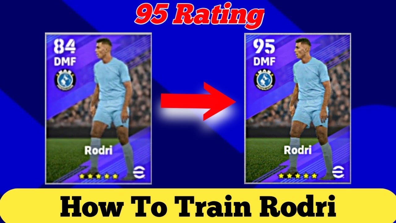 How To Train Rodri | Rodri Training Tutorial Efootball mobile | - YouTube
