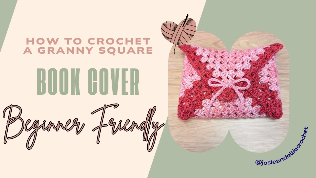 Crochet granny square book cover case. Easy beginner friendly tutorial for all sizes of books 🧶📖 ...