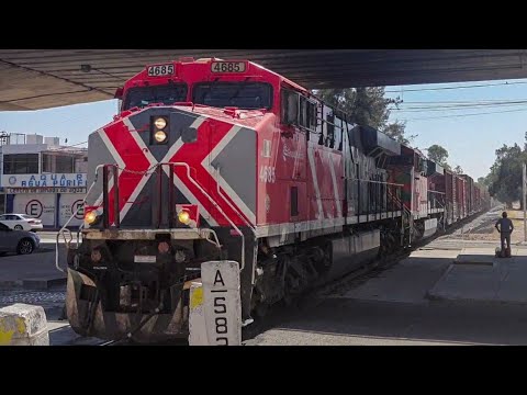 FXE 4685 en Tren de Ferromex al Norte - YouTube