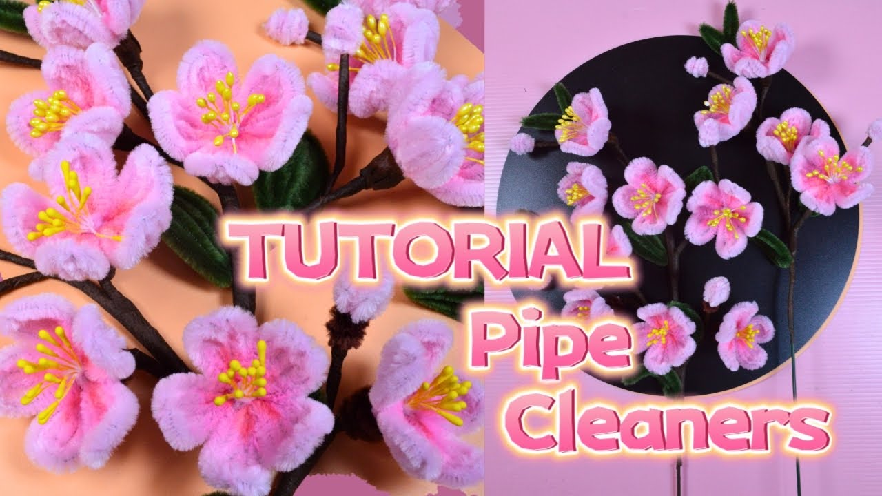How to make flower with pipe cleaners | Pipe cleaner Plum Blossom ...