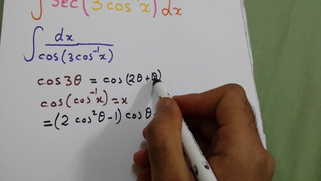 Integral of sec( 3 arccos x ) - YouTube