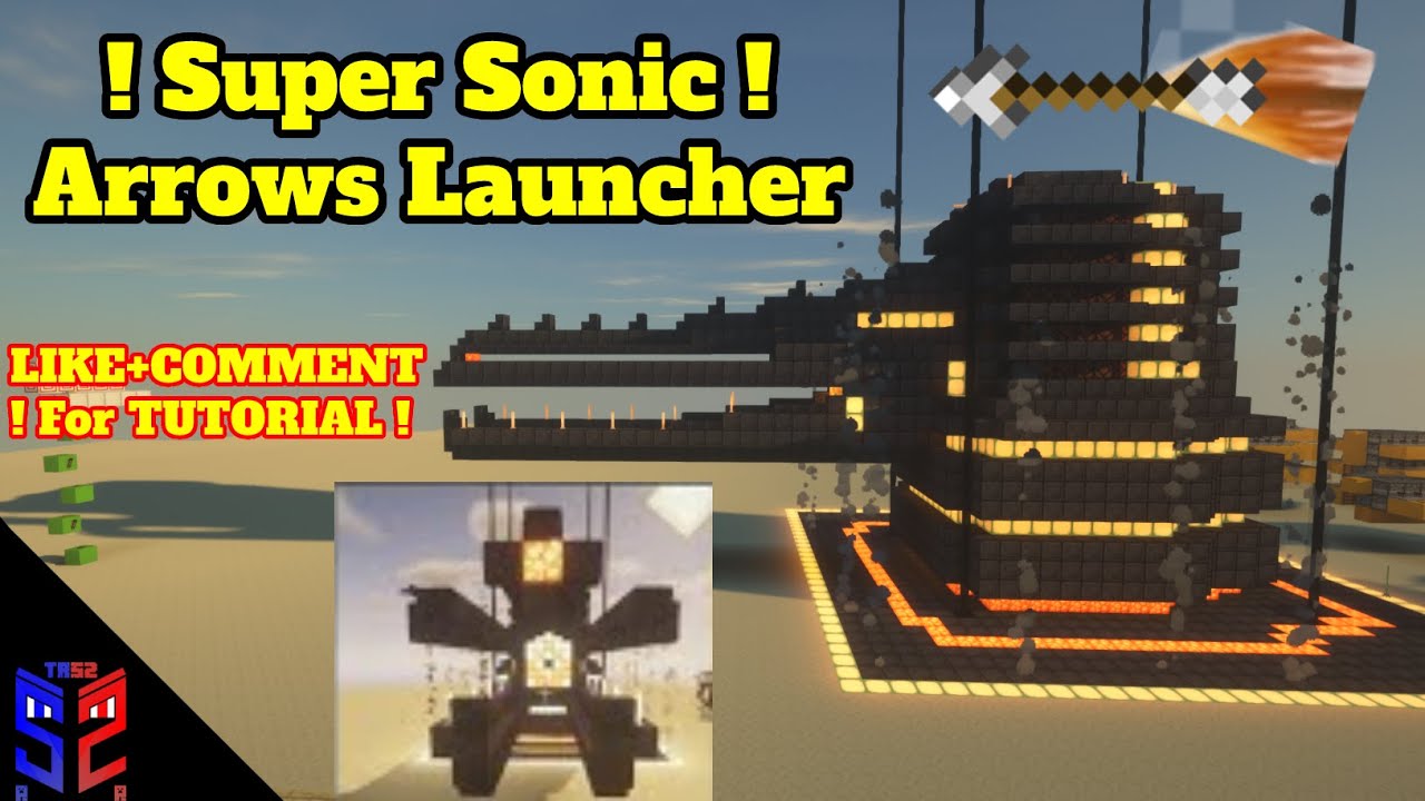 Super Sonic Arrows Launcher Cannon in Minecraft | TRS2 - YouTube