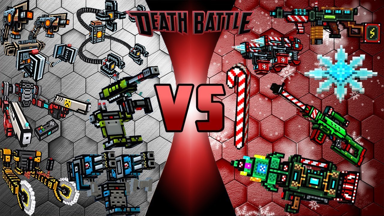 Pixel Gun 3D - Exoskeleton Weapons VS Christmas Weapons - YouTube