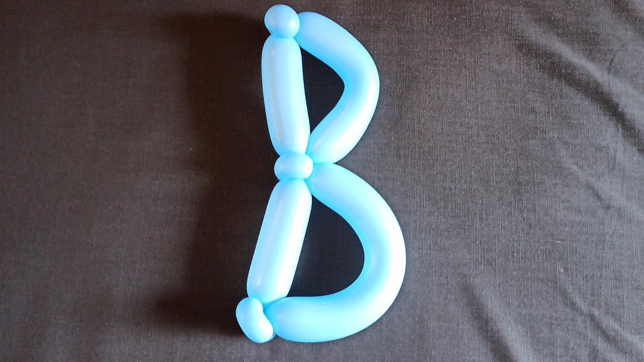 How to make a balloon alphabet B - intwist - YouTube