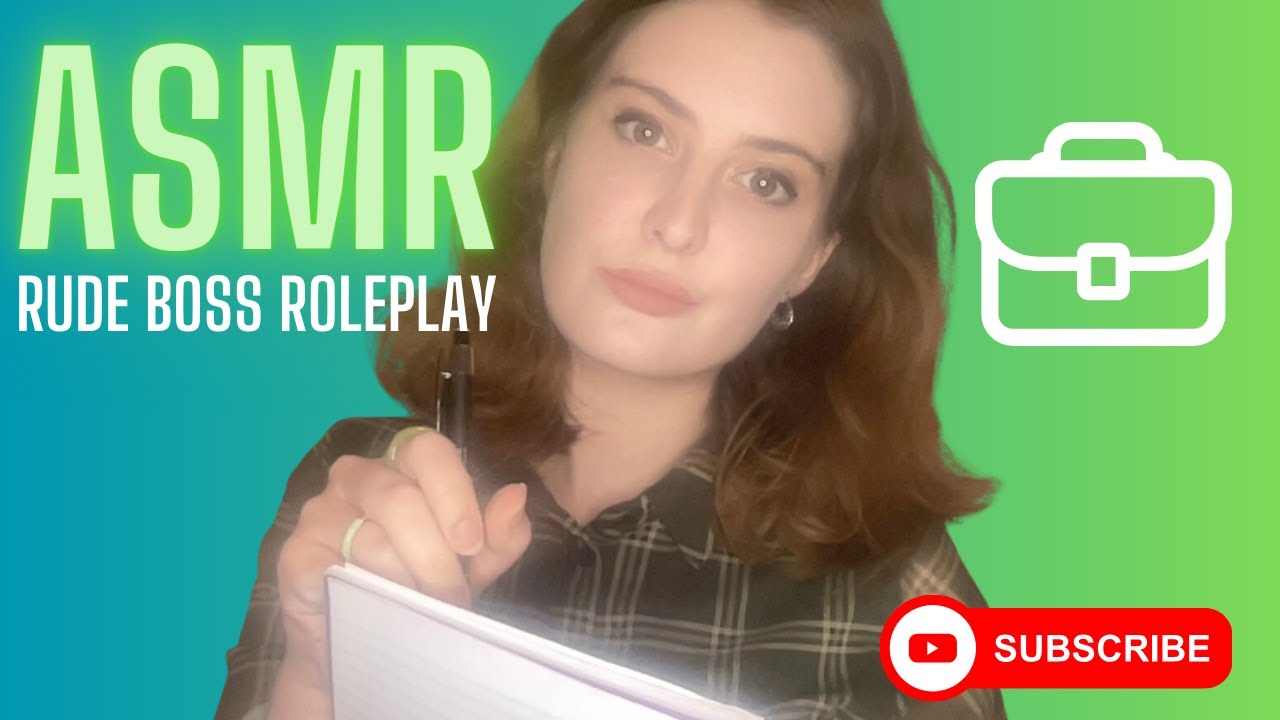 ASMR ~rude boss roleplay~ (its your employee evaluation) - YouTube