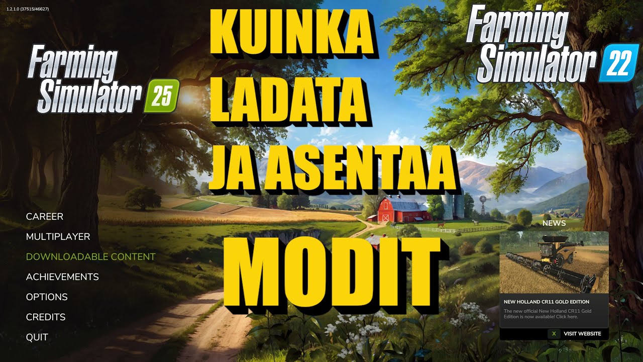 FS25 - KUINKA LADATA JA ASENTAA MODIT - YouTube