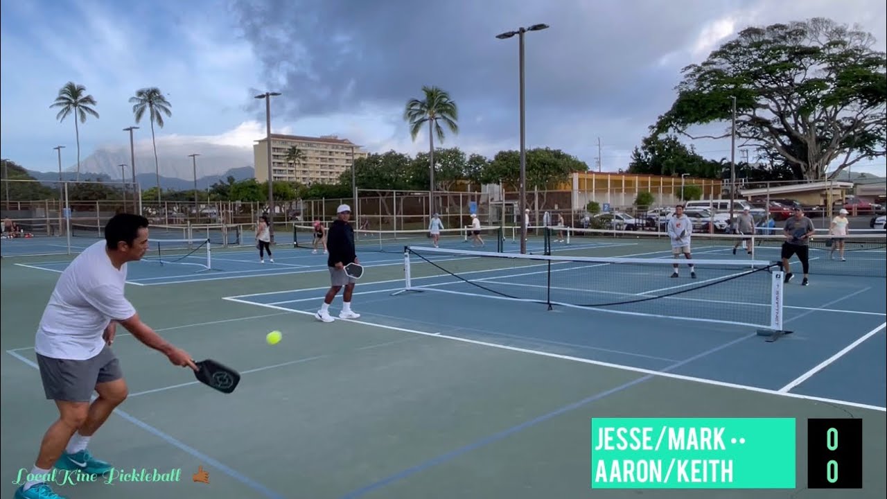 First game with Yobi Series 2 14mm | Men’s Doubles Pickleball, Aaron/Keith vs Jesse/Mark | Oahu ...