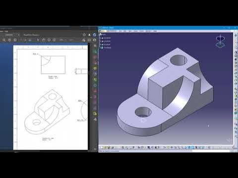 CATIA V5 Part Design for Beginner Practice 2 | 3D Modeling | Multipad ...