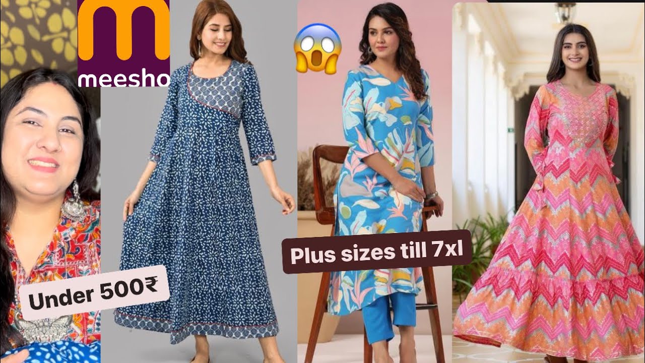 Meesho Haul ️ Plus Size Kurta Sets Kurtis Under ₹500😱 Affordable Meesho Haul😍 Reetu Handa Youtube