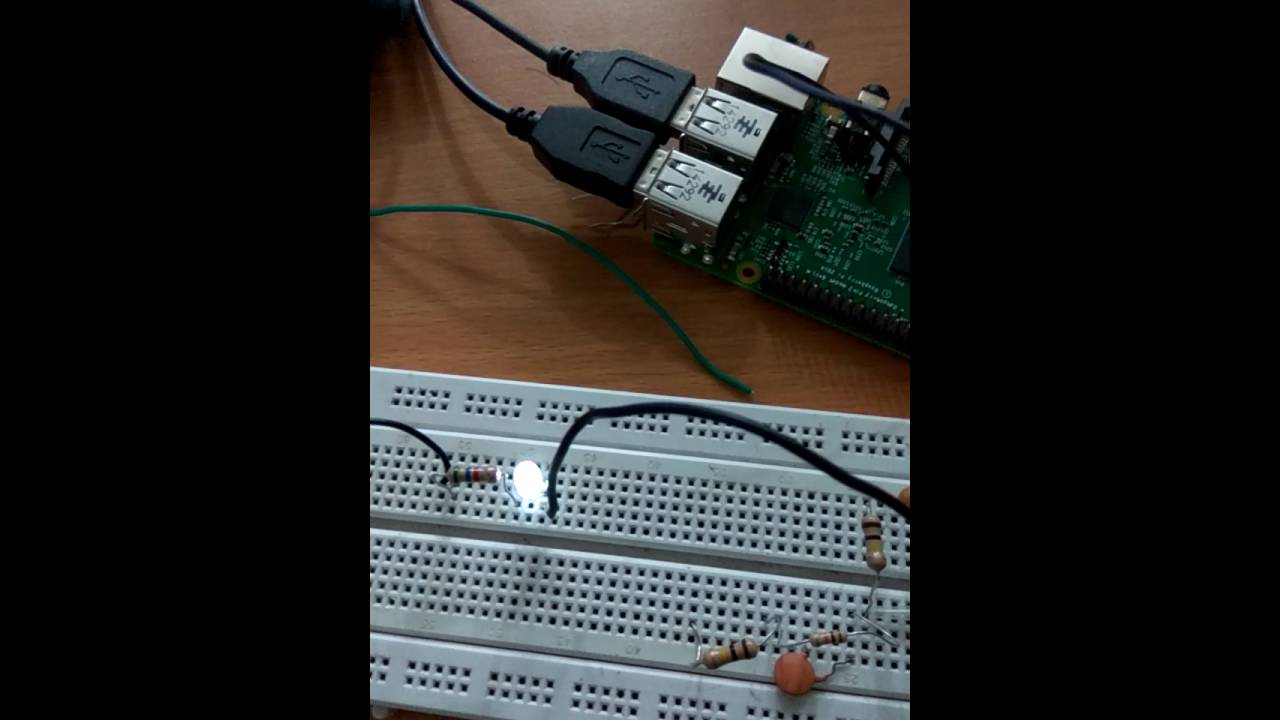 Connect an LED to your Raspberry Pi - YouTube