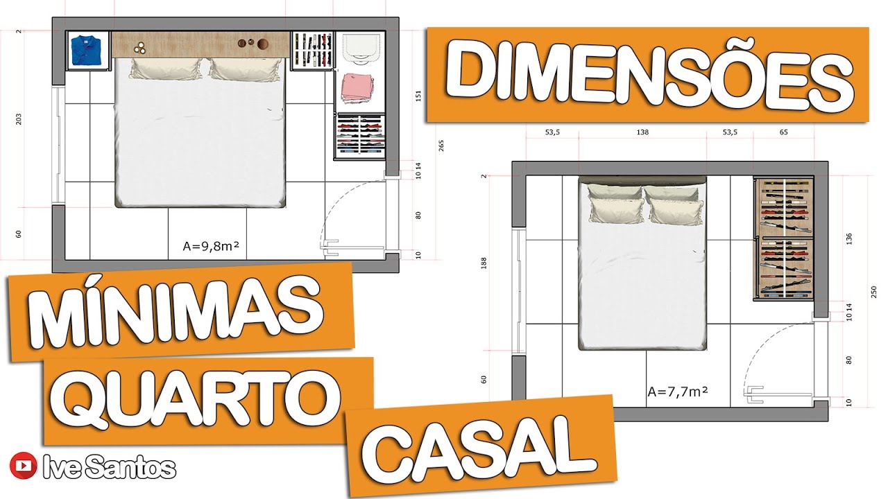 DIMENSÕES MINIMAS PARA QUARTO DE CASAL - YouTube