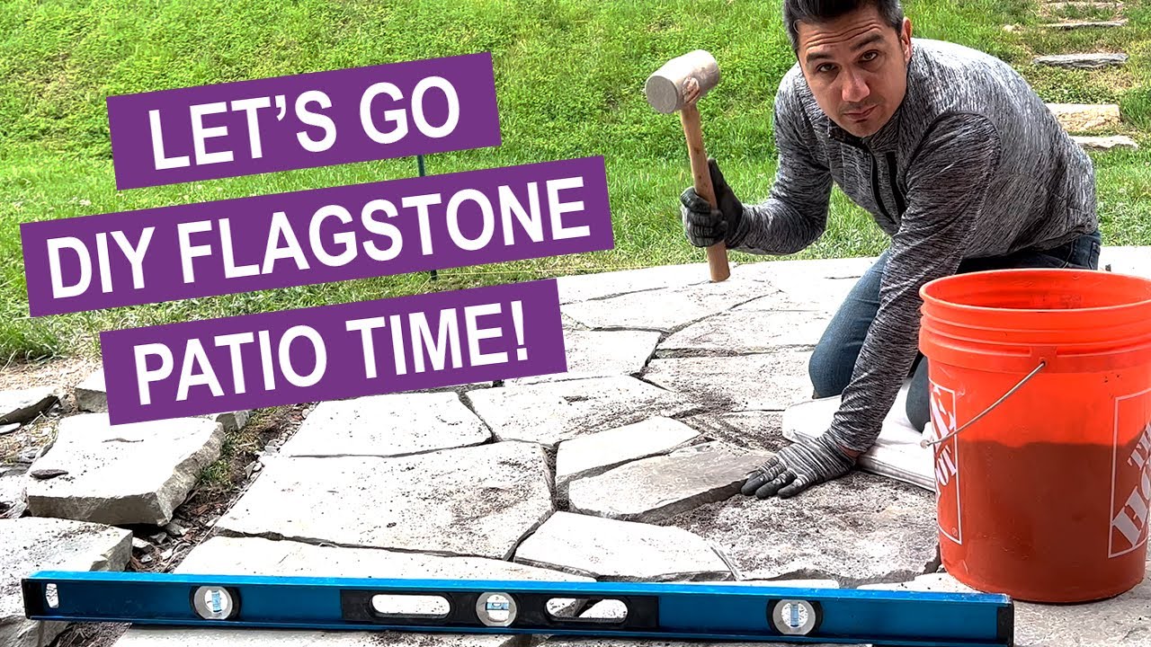 How to DIY A Flagstone Patio - 7 Easy Steps! - YouTube