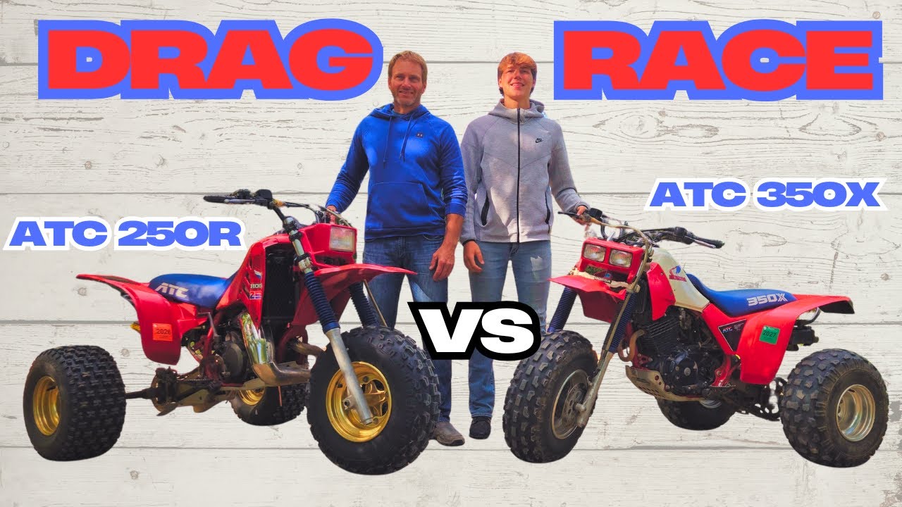 DRAG RACE: ATC 250R vs. ATC 350X - YouTube