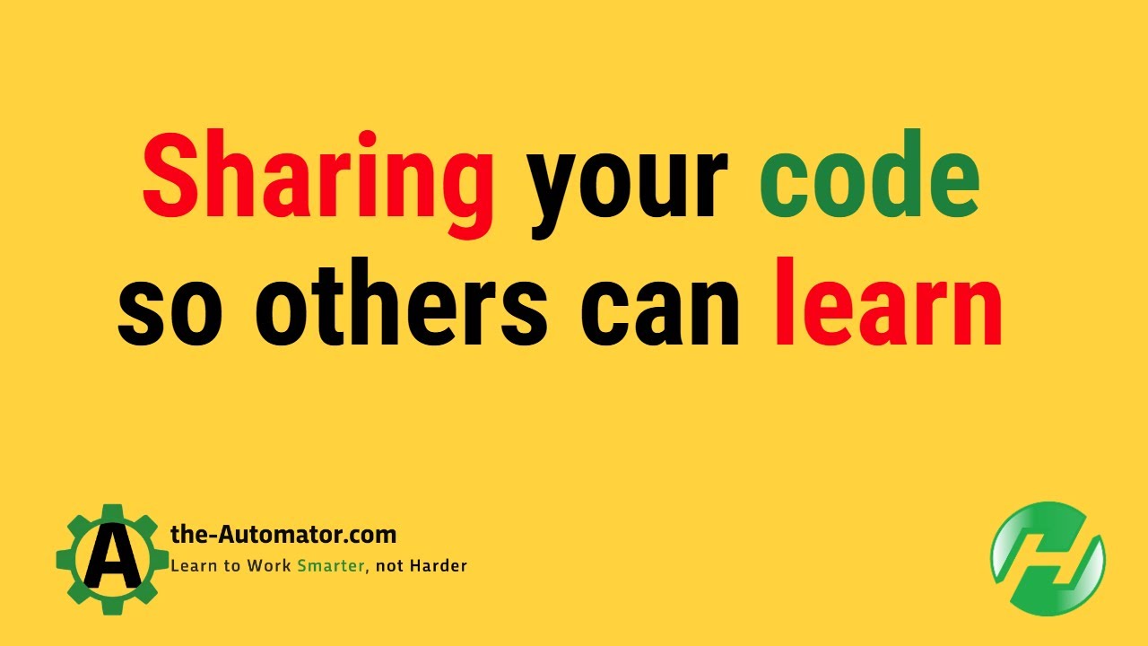 Sharing your code so others can learn | AHK Hero Extract - YouTube