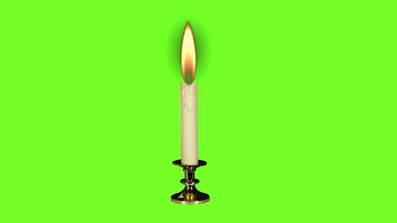 Burning Candle Green Screen Clips /Antique CandleNo copyrith - YouTube