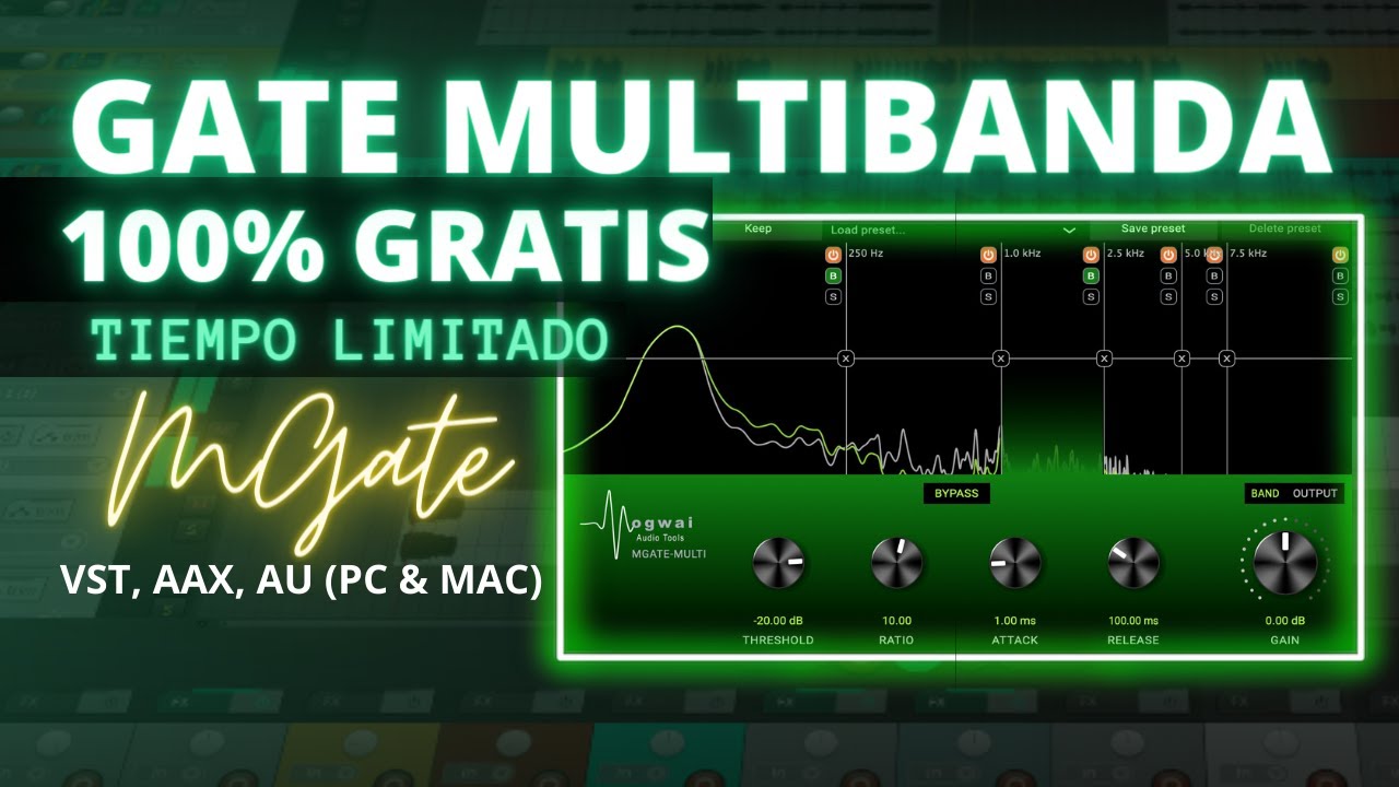 GATE MULTIBANDA 🤯 100% GRATIS 💰Tiempo Limitado (VST, AAX, AU) | PLUGIN ...