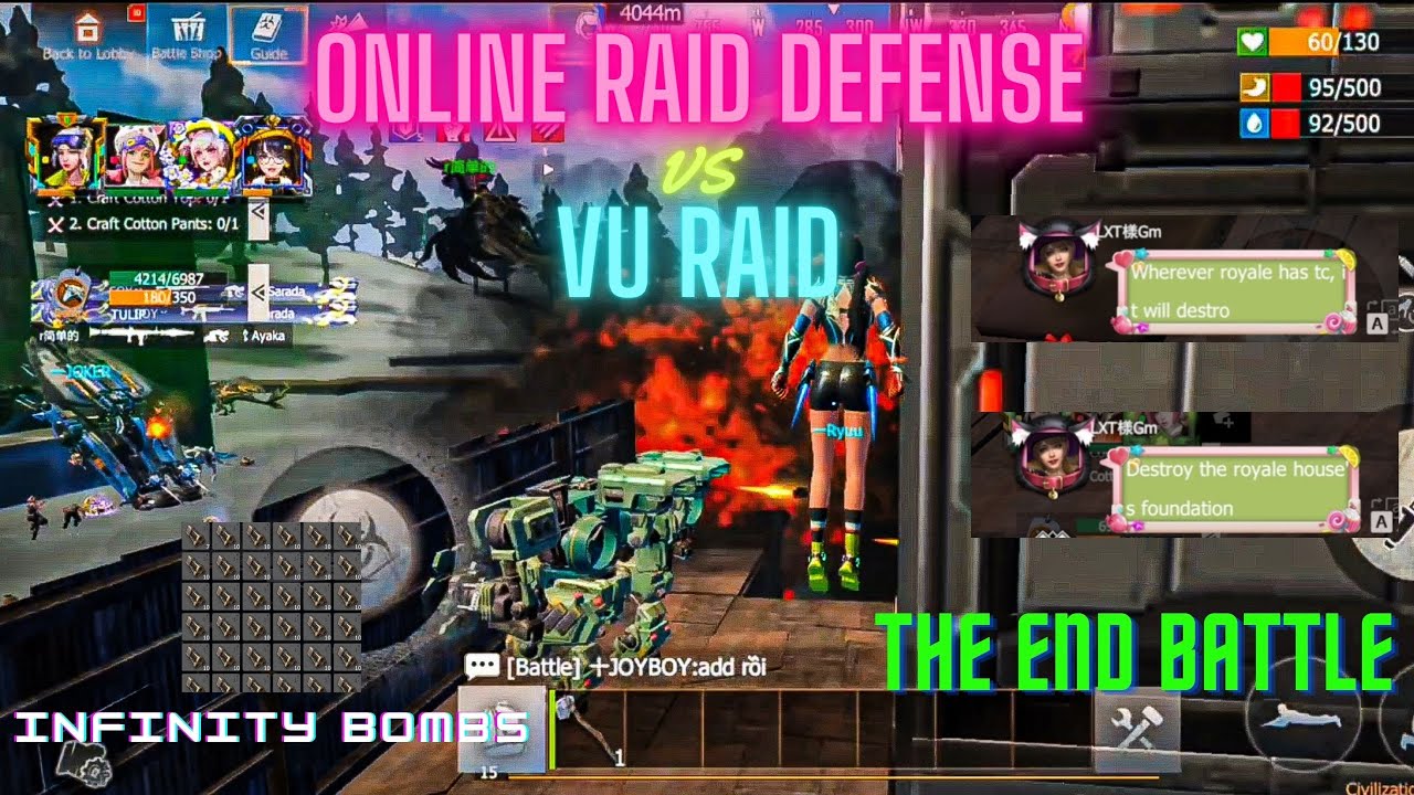 THE FINAL BATTLE / 10 HOUR ONLINE RAID DEFENSE VS VU RAID / INFINITY ...