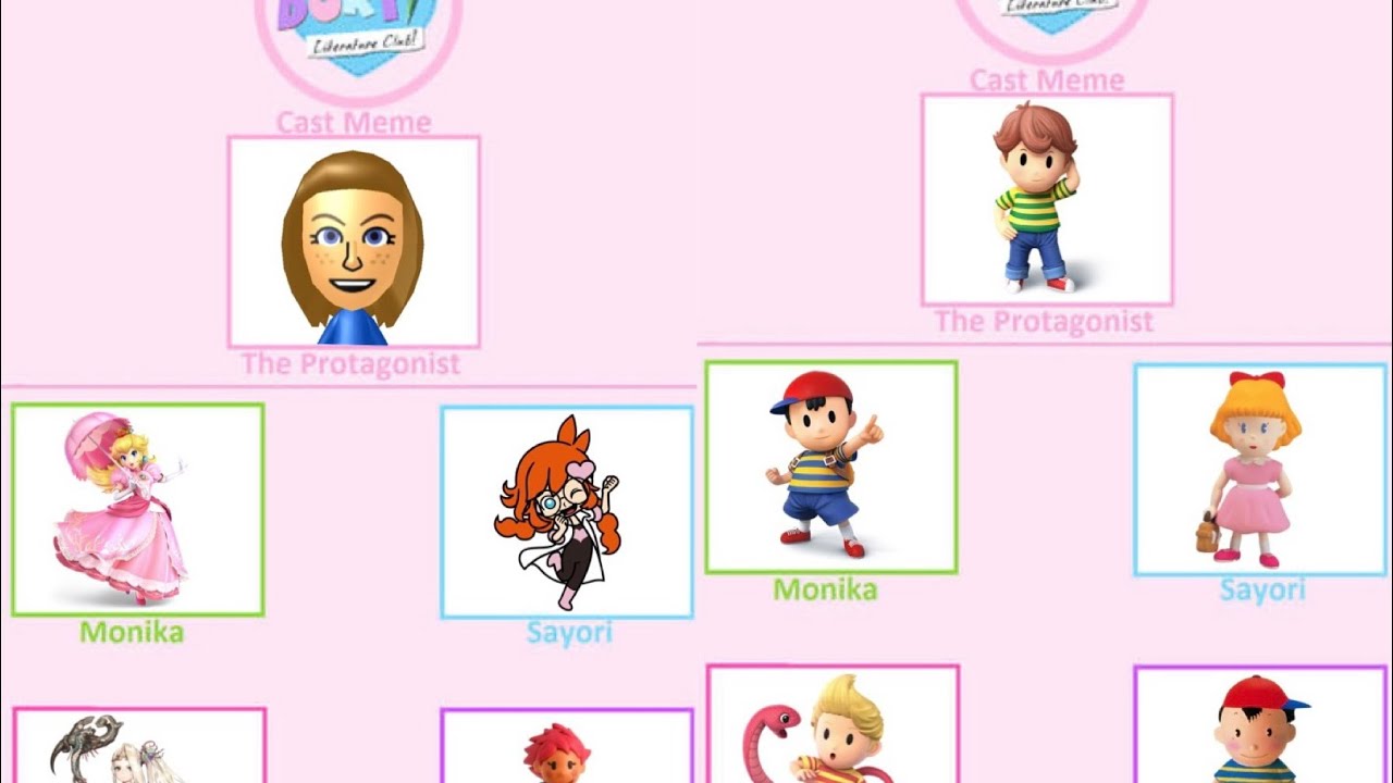 I Made 2 Of My Versions Of My Doki Doki Cast Meme 😤 - YouTube