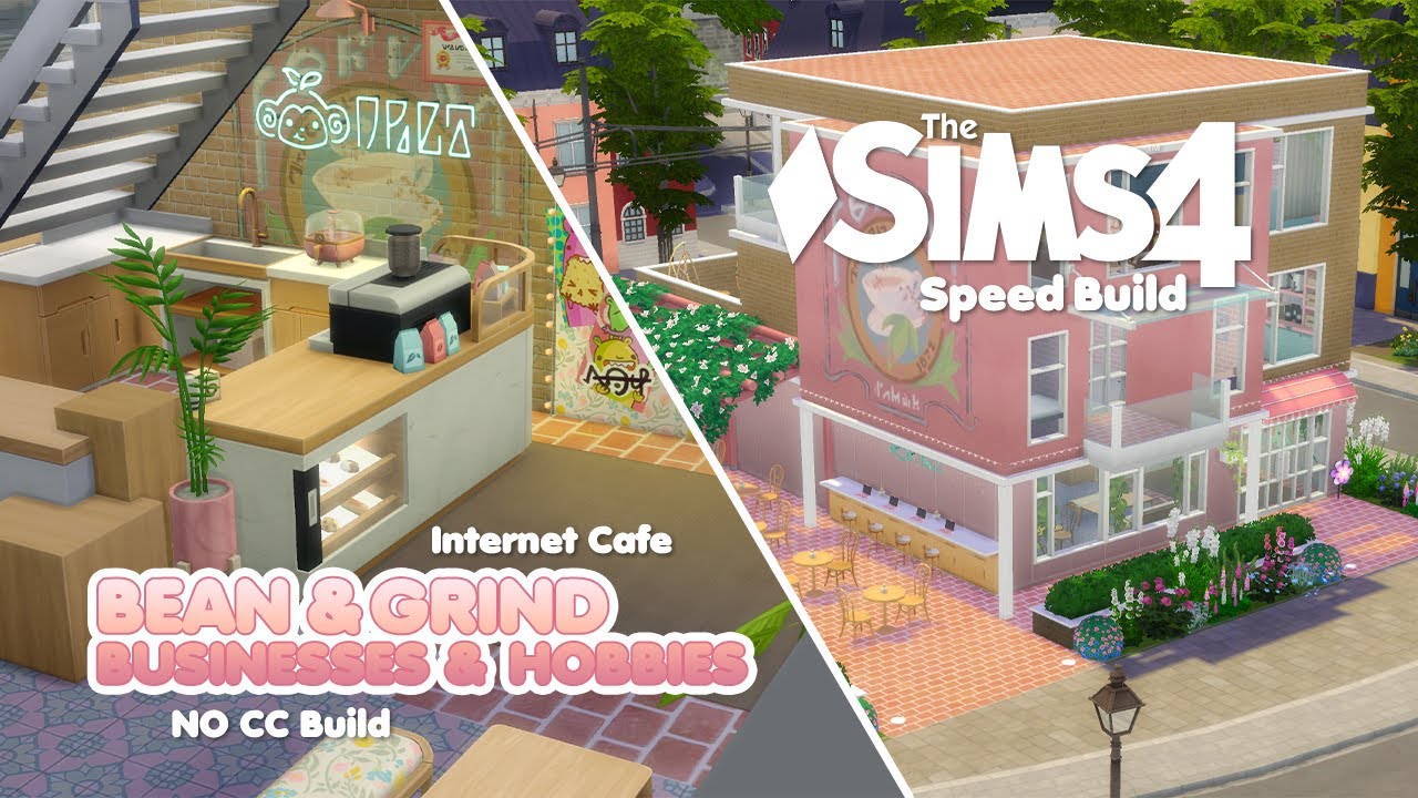 Bean and Grind, Hobbies and Businesses- The Sims 4 Speed Build - YouTube