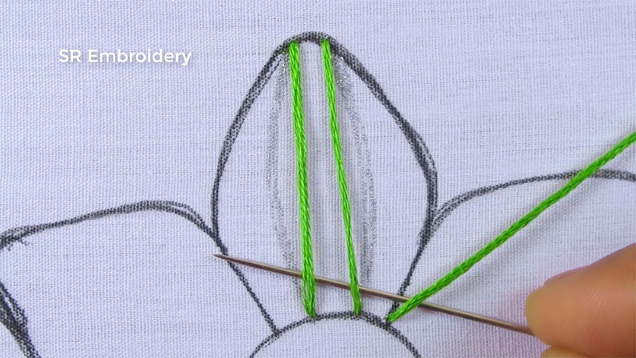 New Hand Embroidery Needle Work Amazing Flower Design With Simple Easy ...