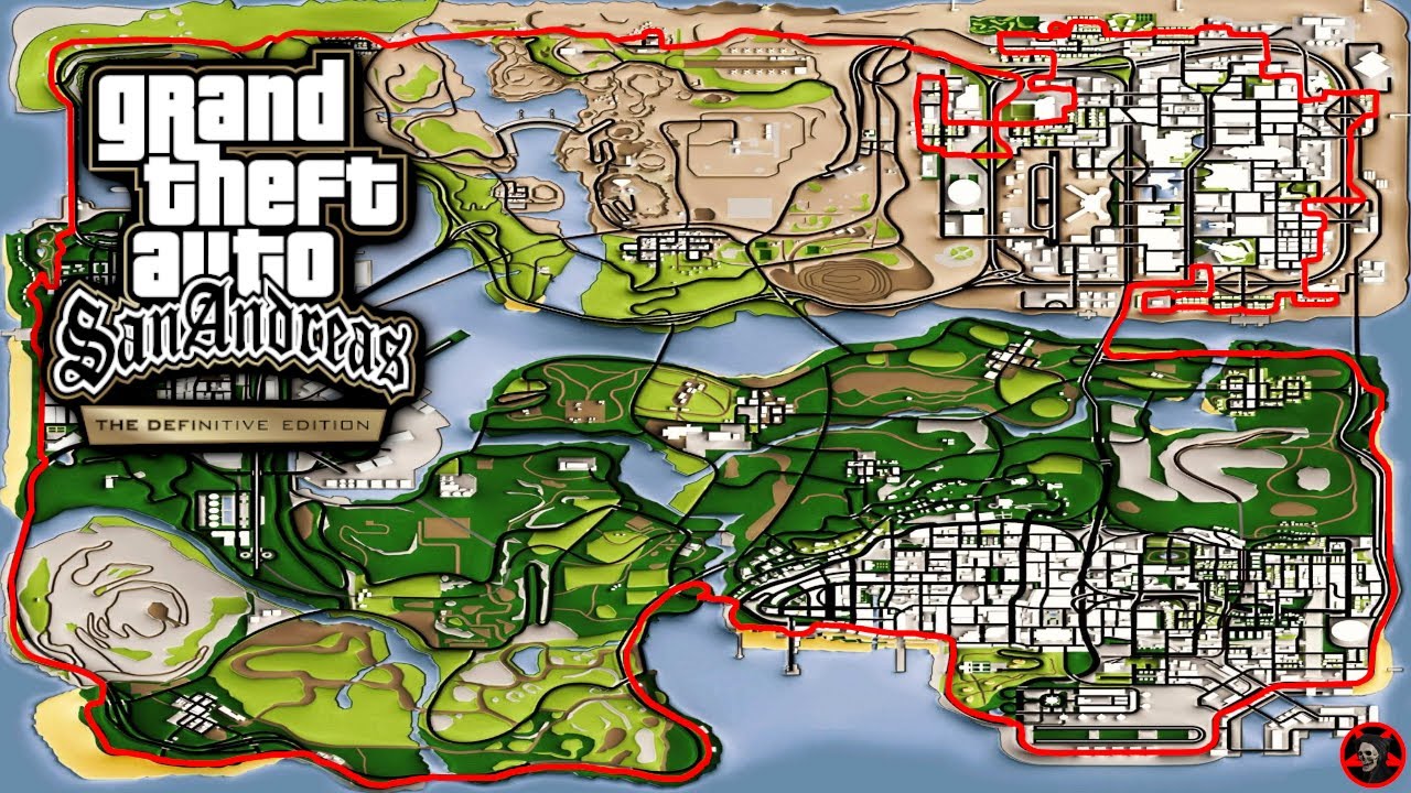 Running Around the Entire Map of Grand Theft Auto San Andreas The ...