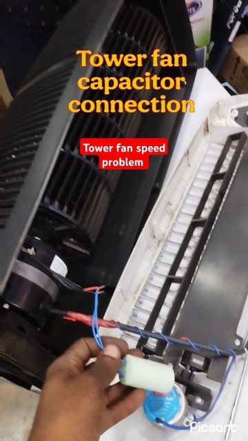 Tower fan capacitor connection ll Tower fan speed problem #shortsfeed ...