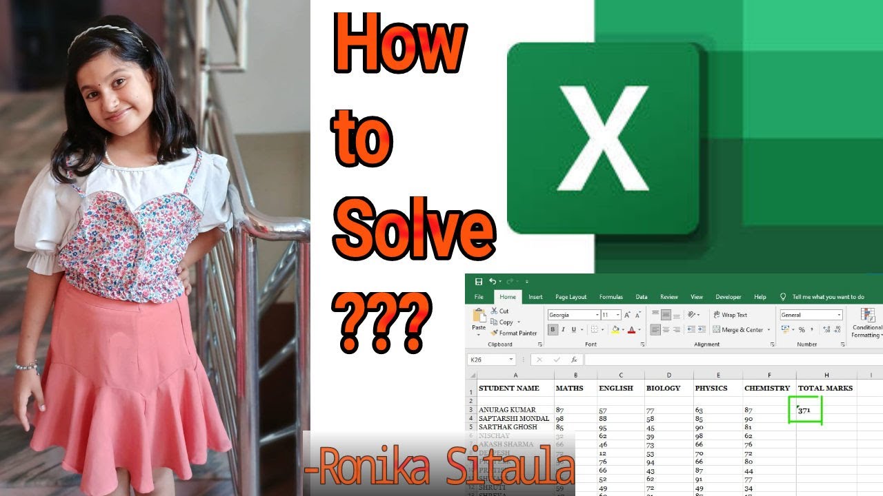 How to solve problem in Microsoft Excel Spreadsheets? - YouTube