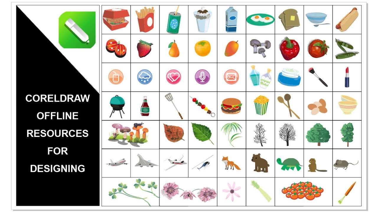 CorelDraw Internal Offline Resources for Designing - YouTube