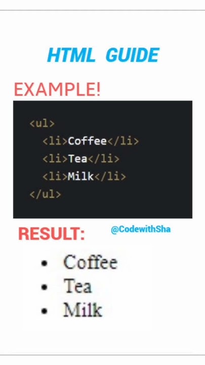 Html Listing Tags Webdevelopment Itsprogrammer Codewithha Viral Coding Html Codinglover 
