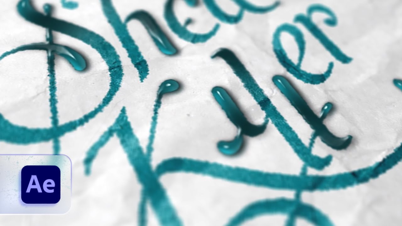 TUTORIAL - Realistic Ink Drop Text Animation | Ink Bleed Effect in ...