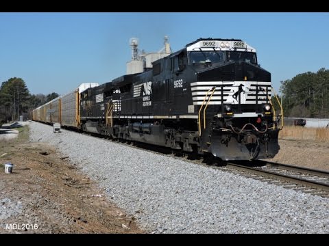 HD: NS 9692 leads NS Train 290 in Waco, GA - YouTube