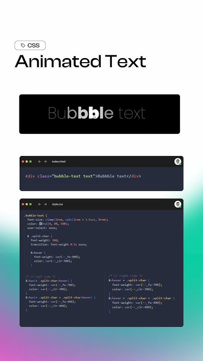 Bubble Text animation with CSS 🚀 #frontenddeveloper - YouTube