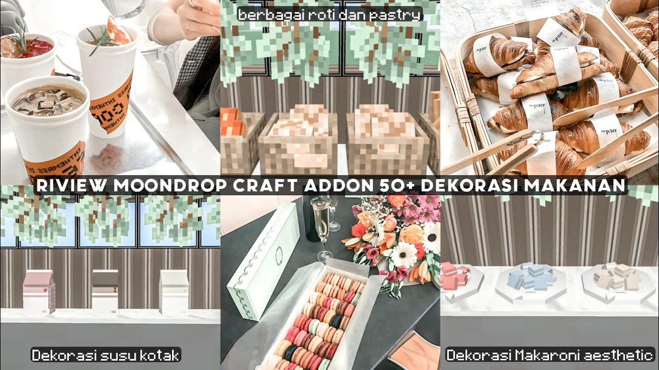 ☕[ Minecraft ] Riview Moondrop craft addon🎍 cocok untuk dekorasi toko ...