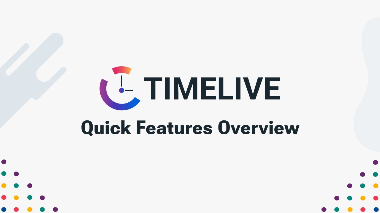 TimeLive: Quick Features Overview | Time Tracking & Project Management Software | TimeLive v13 ...