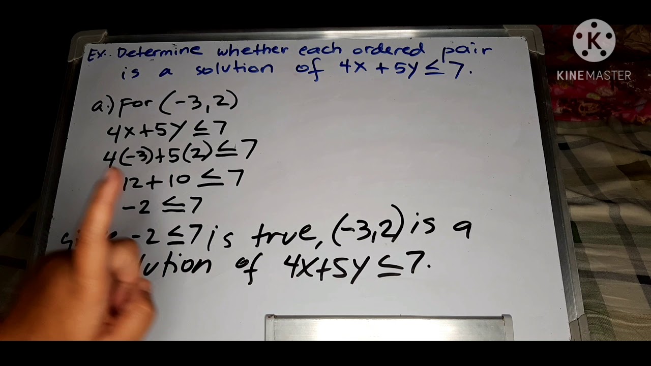 Differentiate Linear Inequalities In Two Variables From Linear Equations In Two Variables Youtube