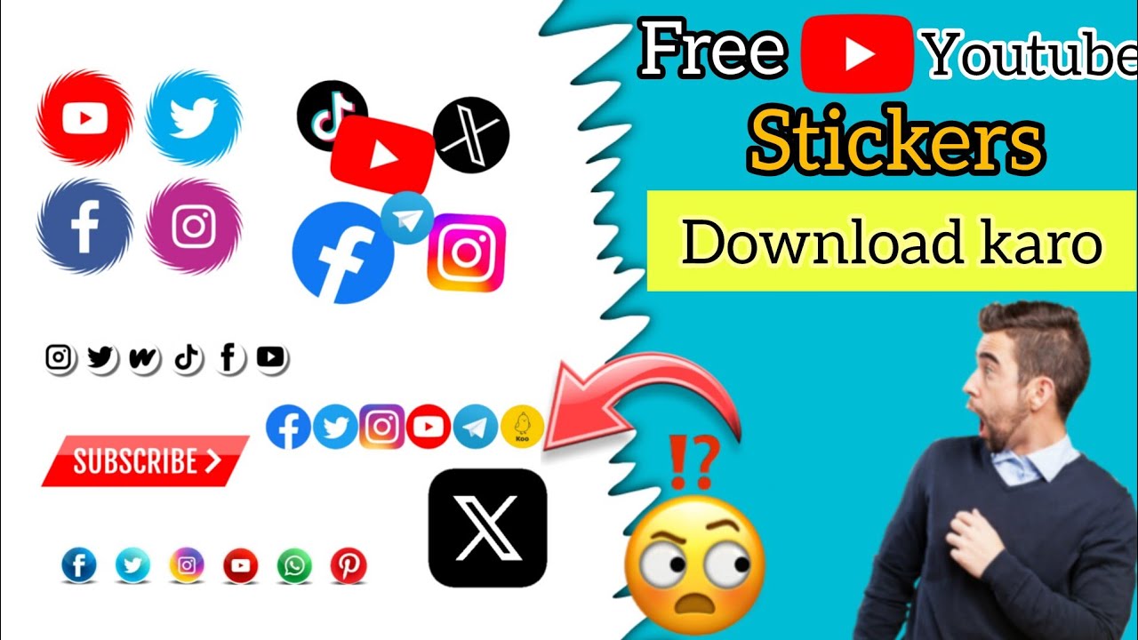 Download free stickers for youtube videos !! no copyright youtube ...