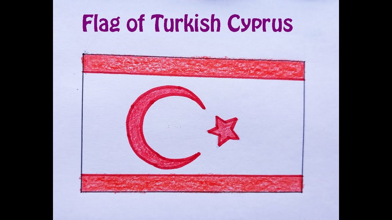 Flag of Turkish Cyprus | original voice tutorials #satisfying # ...