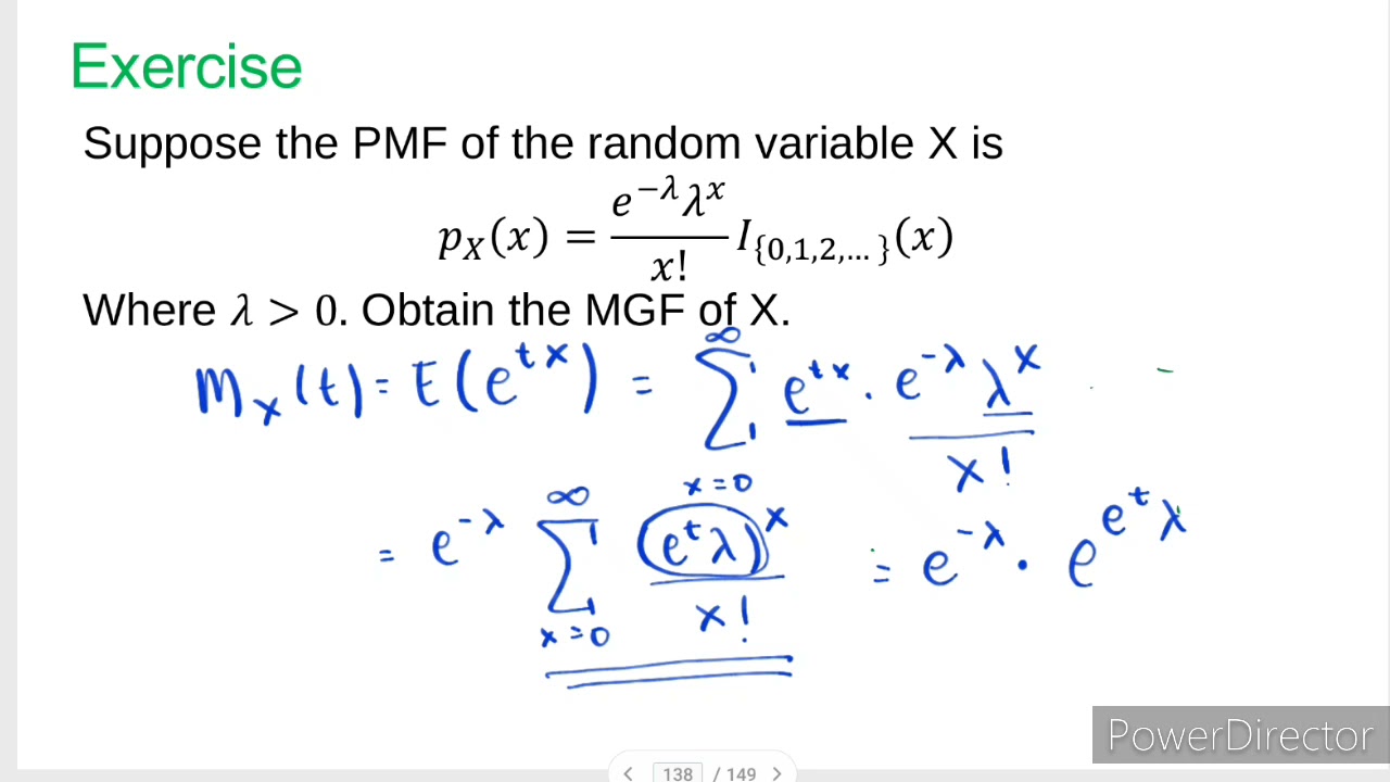 More examples on Moments, Quantiles, MGF and FMGF - YouTube