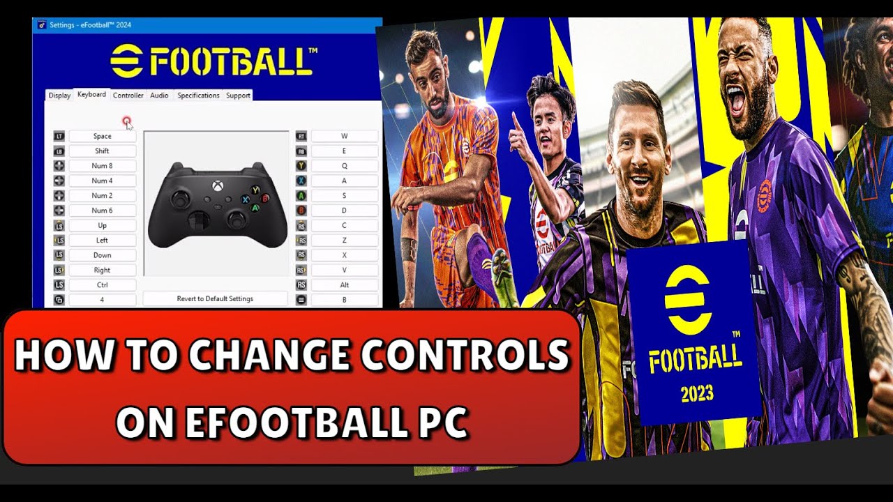How To change efootball 2022 PC Control keyboard Setting | Keyboard And ...