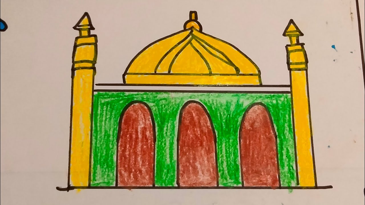 Drawing of Mosque #mosque #drawing #academy #shahin #shorts #video # ...