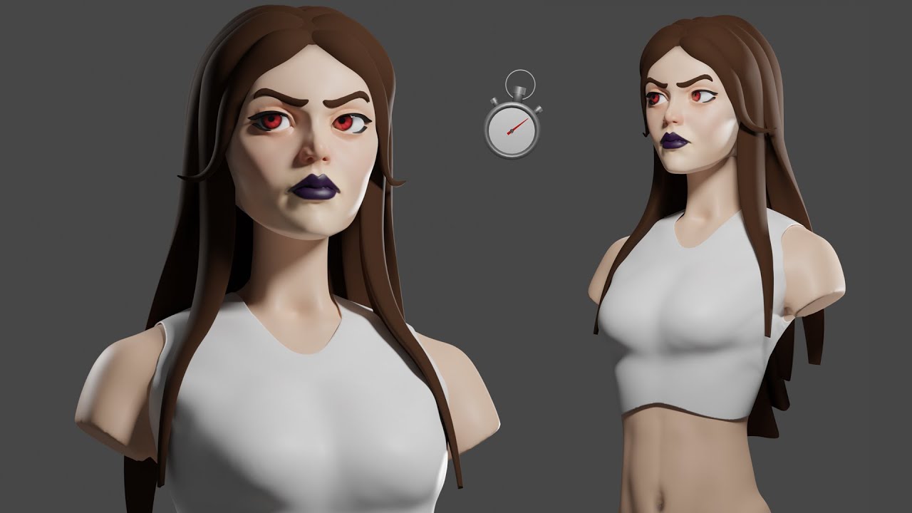 Blender Female Head Sculpt - Timelapse - YouTube