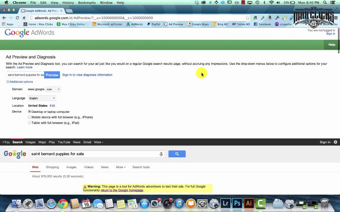 How To Use The Google Ad Preview Tool - YouTube