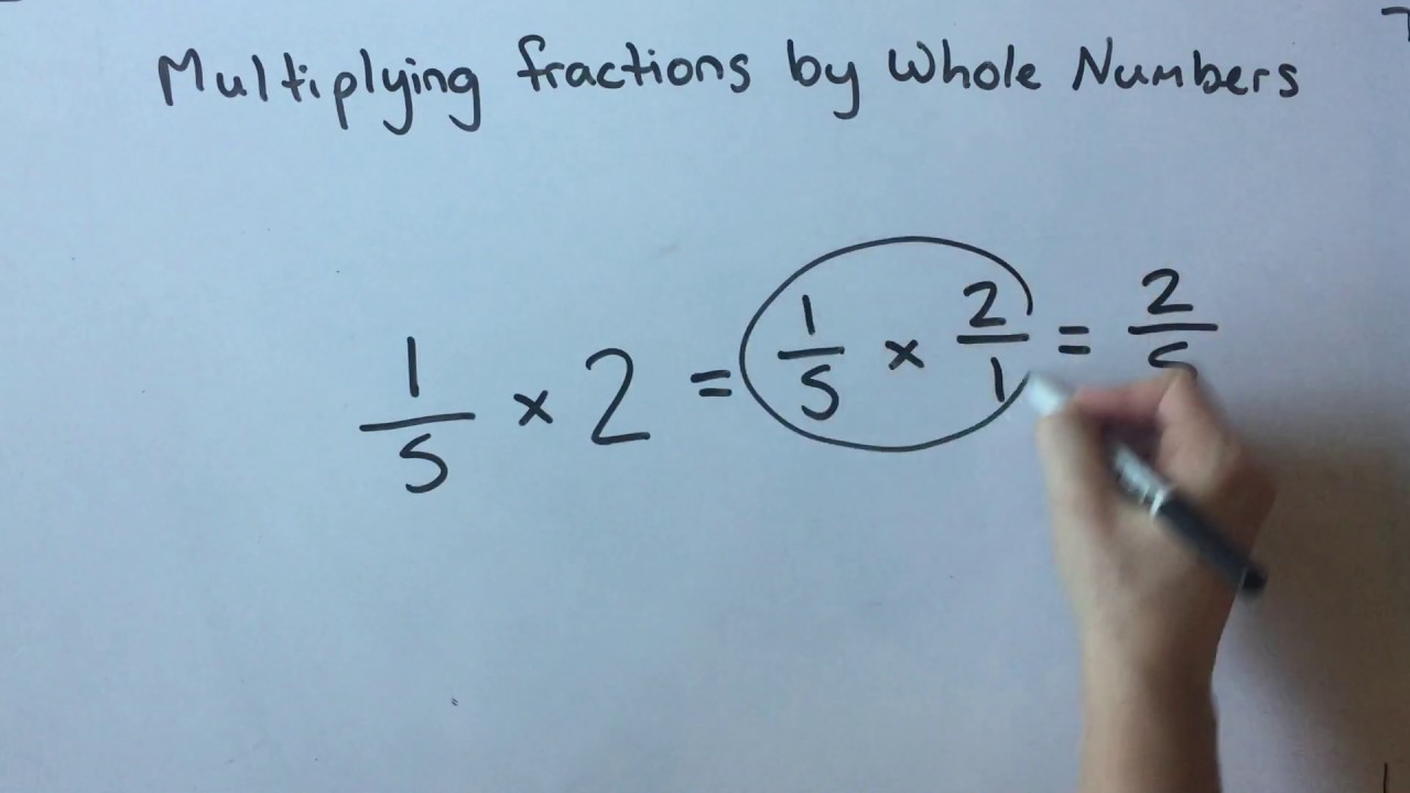 Multiplying fractions by whole numbers - YouTube
