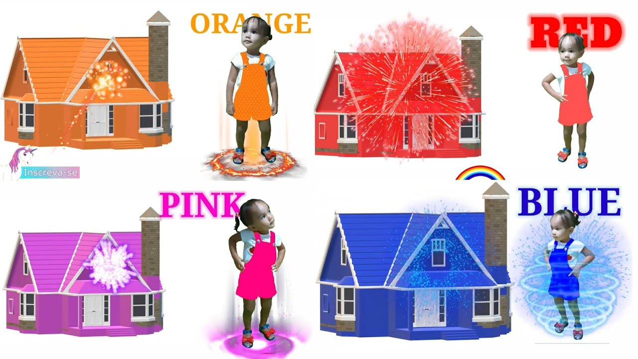 LEARN COLORS WITH THE HOUSES : Children have fun playing with colorful ...