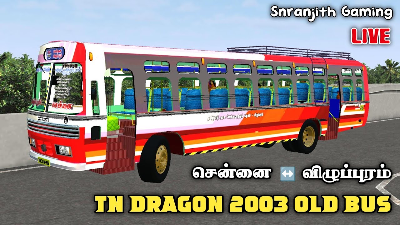 🚨Red Dragon 2003 Old Bus Long Drive | 😈Bussid Live with Snranjith ...