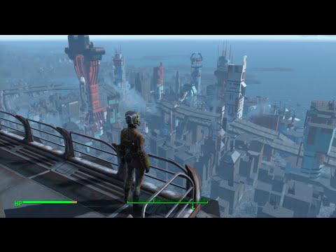 Fallout 4: Scenic View from the Tallest Tower in the game. - YouTube
