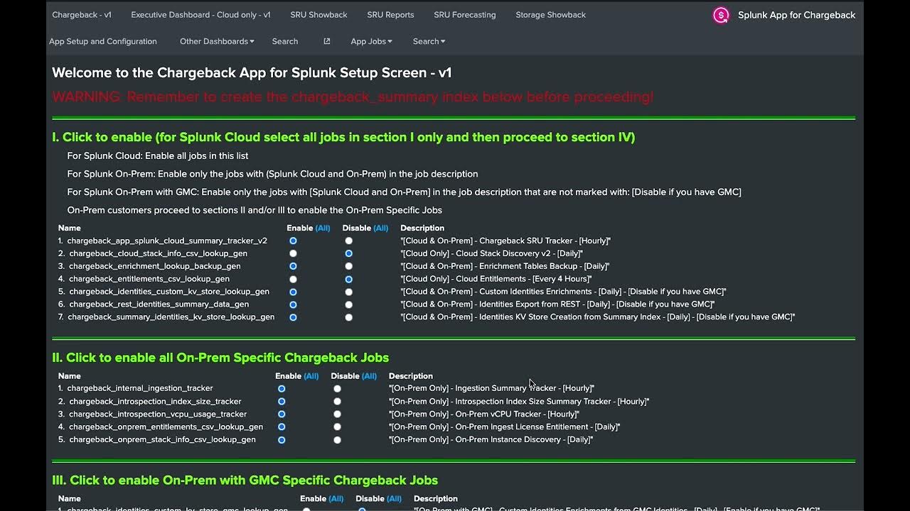 Splunk App for Chargeback setup - YouTube