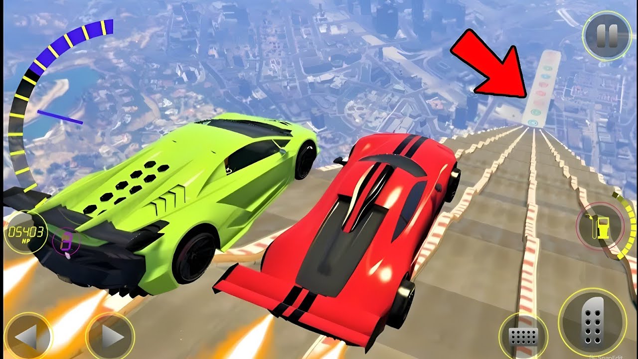 Mega Ramp Fall Car Stunts Game - Ramp Car Racing - Android Gameplay ...